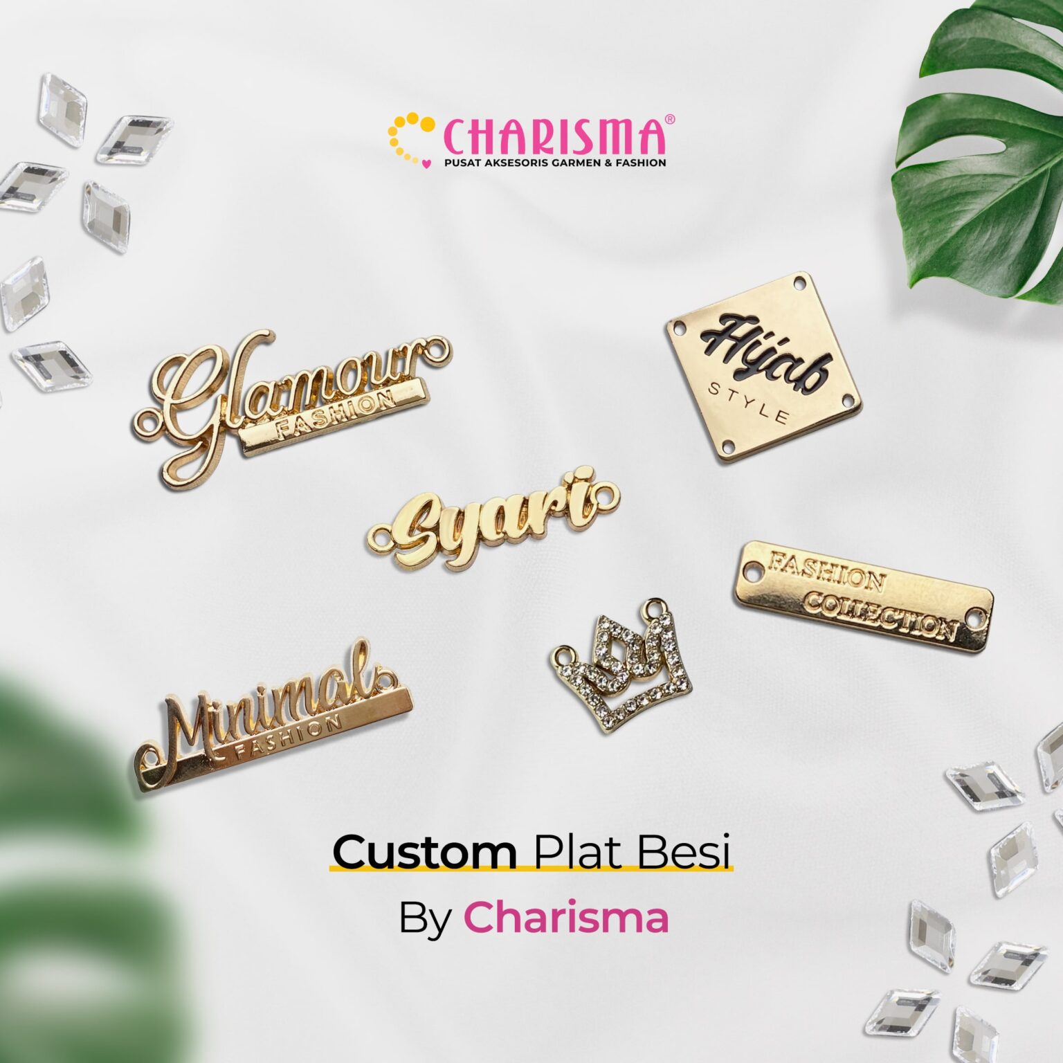 Charisma Label Plat Besi Custom - Charisma