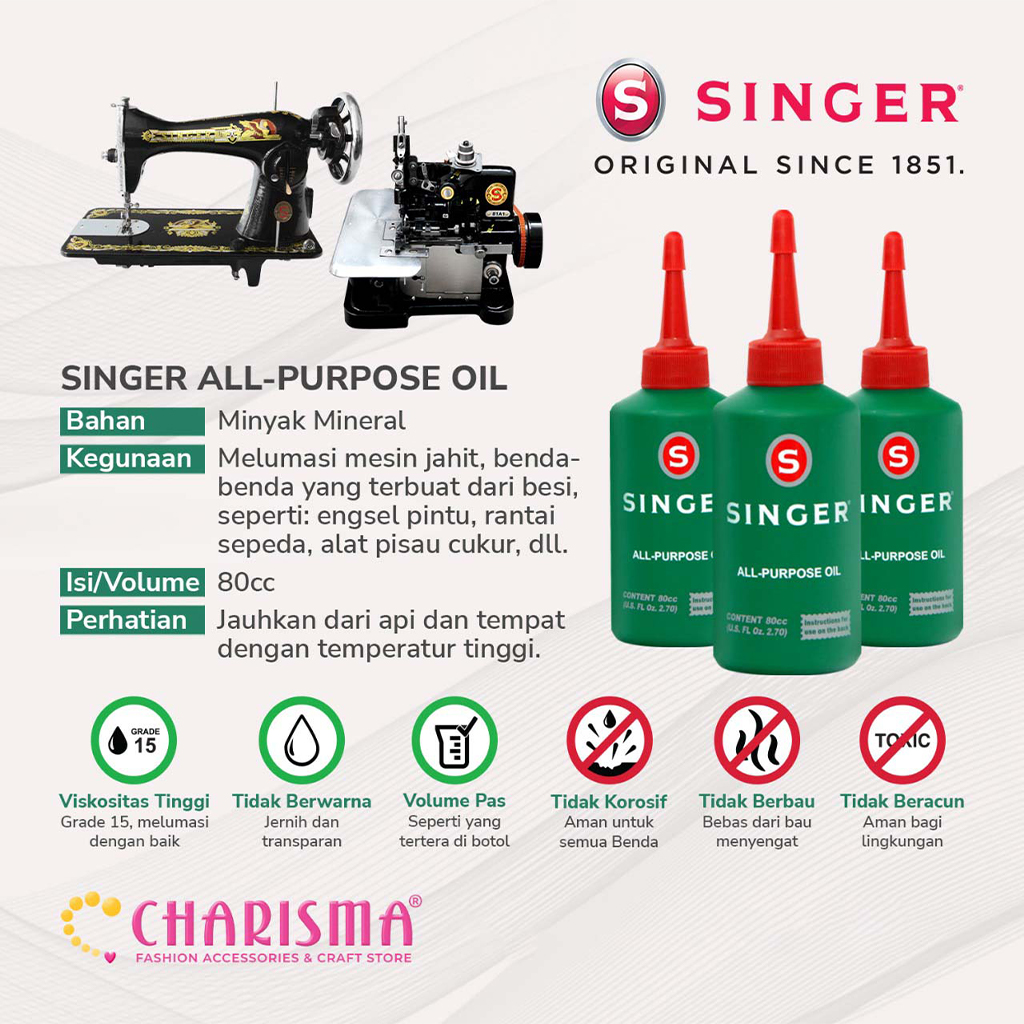 Singer All Purpose OIL - Minyak Mesin - Charisma