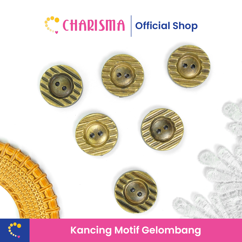 Kancing Motif Gelombang - Charisma