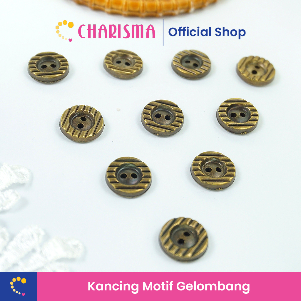 Kancing Motif Gelombang - Charisma