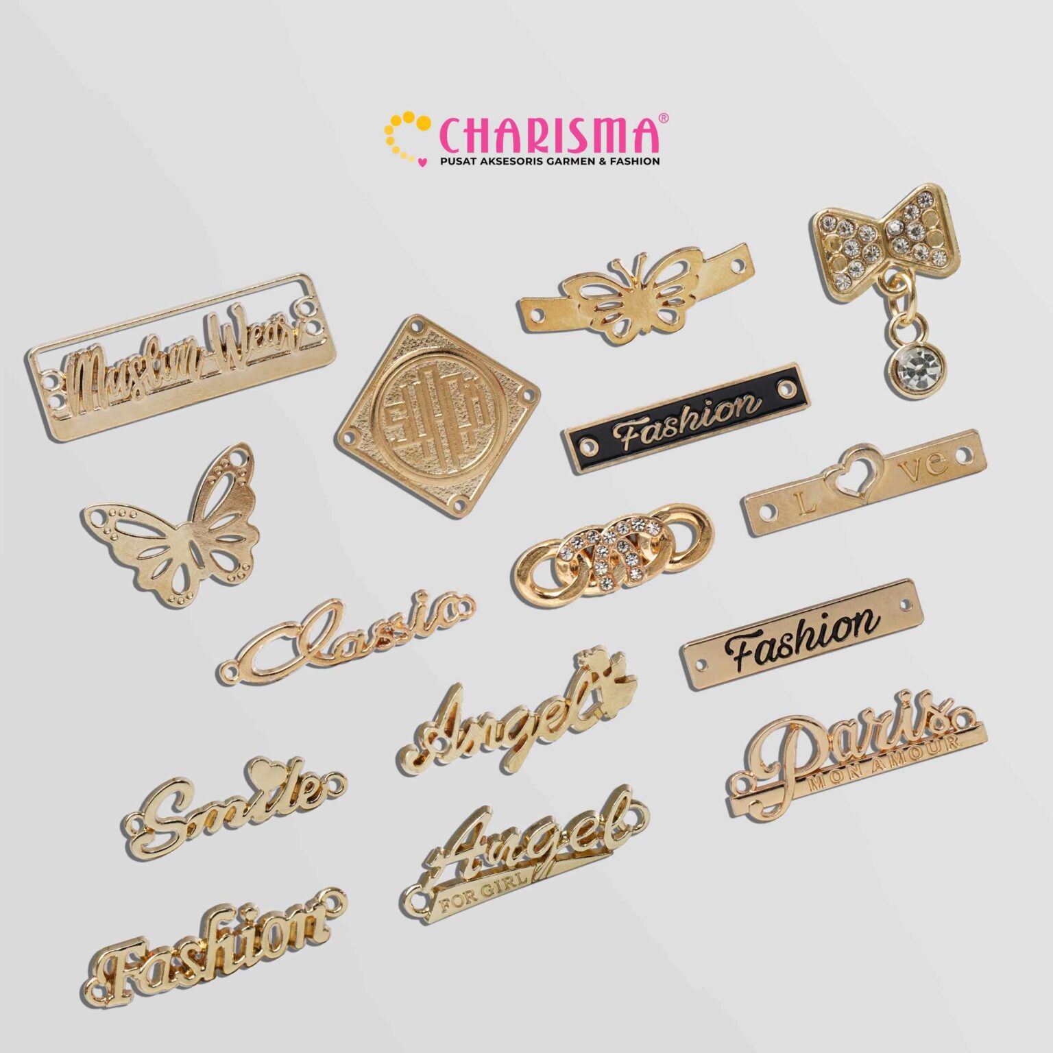 Charisma Label Plat Besi Custom - Charisma
