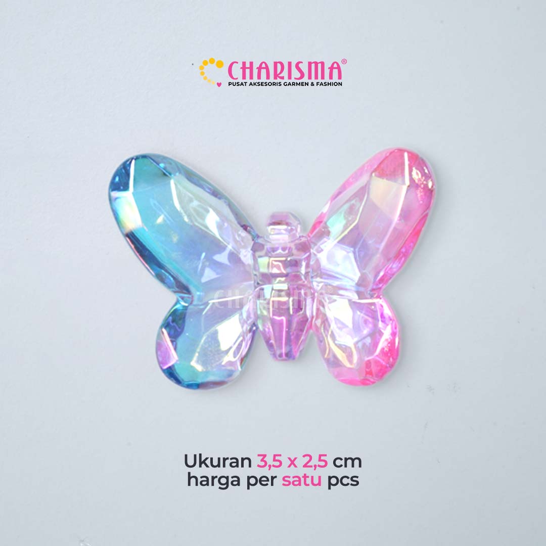 Charisma Mote Clay Motif Kupu-Kupu - Charisma