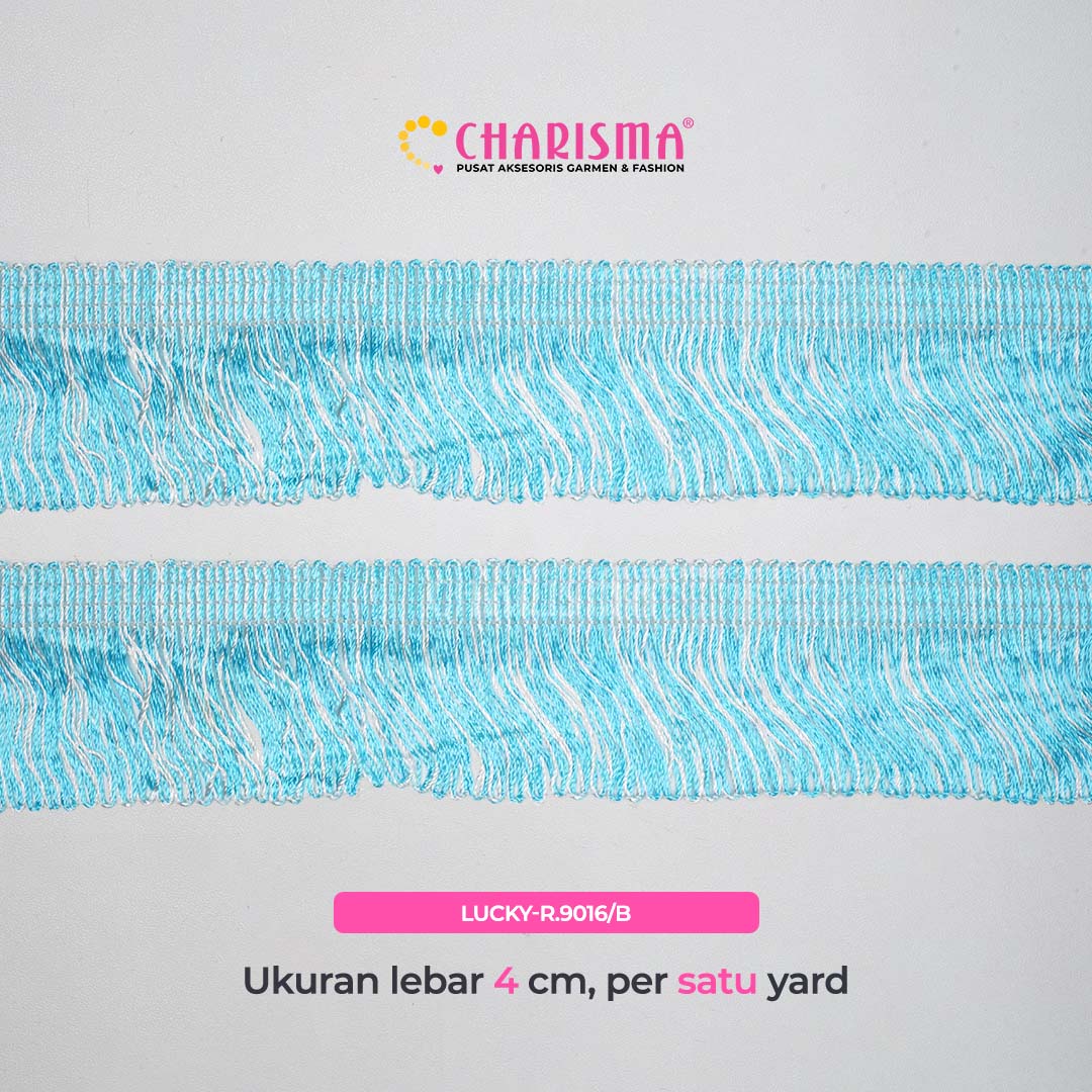 Renda Rumbai LUCKY-R.9016- Renda Bordir / Lebar 4cm - Charisma